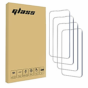 HKM Brothers 4 Pack Screen Protectors for iPhone 14 Pro Max (9H Hardness)(6.7 inch)