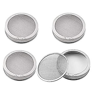 Sprouting Jar Strainer Lid - For Growing Organic Sprouts & Sprouter Screens - 304 Stainless Steel