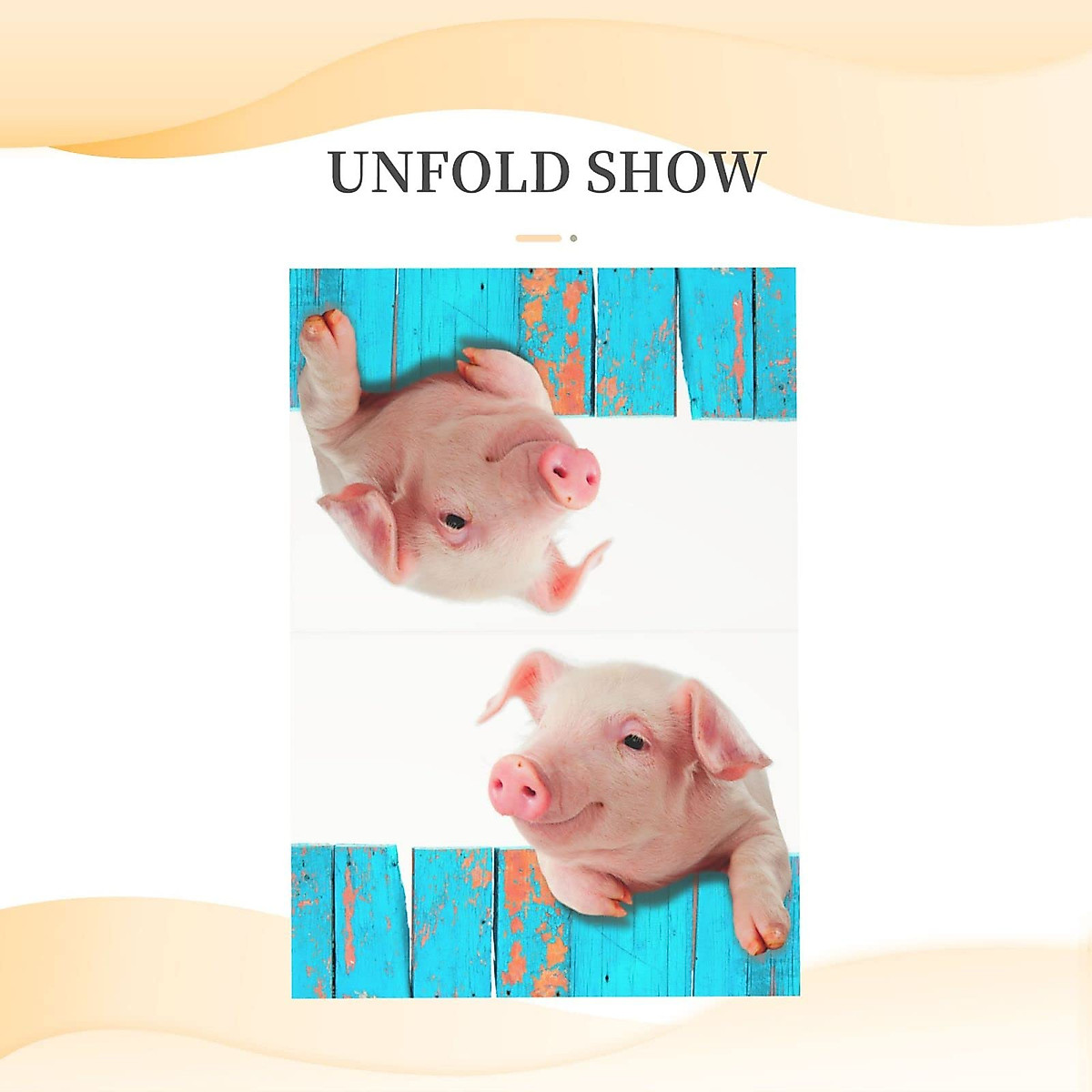 Funny Pig Hanging On Fence Thank You Cards With Envelopes, Blank Greeting Note Cards With Envelopes Blank Inside, Funny Birthday Cards For Women Men, Thank You Card For Wedding Business,Graduation