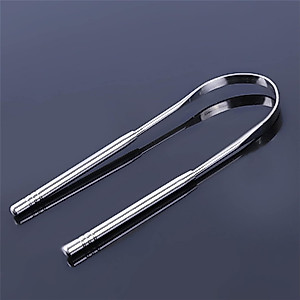 LoveAloe Durable Tongue Cleaning Brush Metal Travel Portable Food Scraper For Adults Keep Teeth Healthy