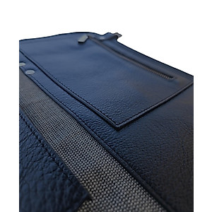 Modusso 100% Leather Handcrafted Professional Chef Knife Storage Roll Bag - 10 slots and zippered pocket (Regular, Black)