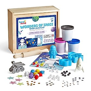 hand2mind Wonders of Space Sensory Activity Kit, Loose Parts Play Materials for Kids, Sensory Box, Montessori Sensory Bin with Lid, Space Toys, Fine Motor Toys, Play Therapy Toys, Arts and Crafts Kits