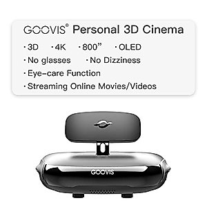 GOOVIS G2 with Sony 1920x1080x2 HD Giant Screen, 3D Privacy Theater Goggles Viewer Meta -Universe None VR HMD Monitor ,Connected to Various Media Sources Directly