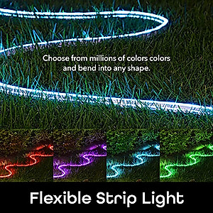 Geeni Prisma Neoflex Smart WiFi LED Strip Lights, Waterproof Color Changing RGB Silicone LED Light Strips for Bedroom and Outdoors with App Remote Control, Works with Alexa and Google Home, 16.4 ft