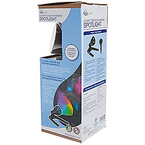 Aquascape 84059 4.5-Watt LED Color Changing Pond and Garden Spotlight, Black