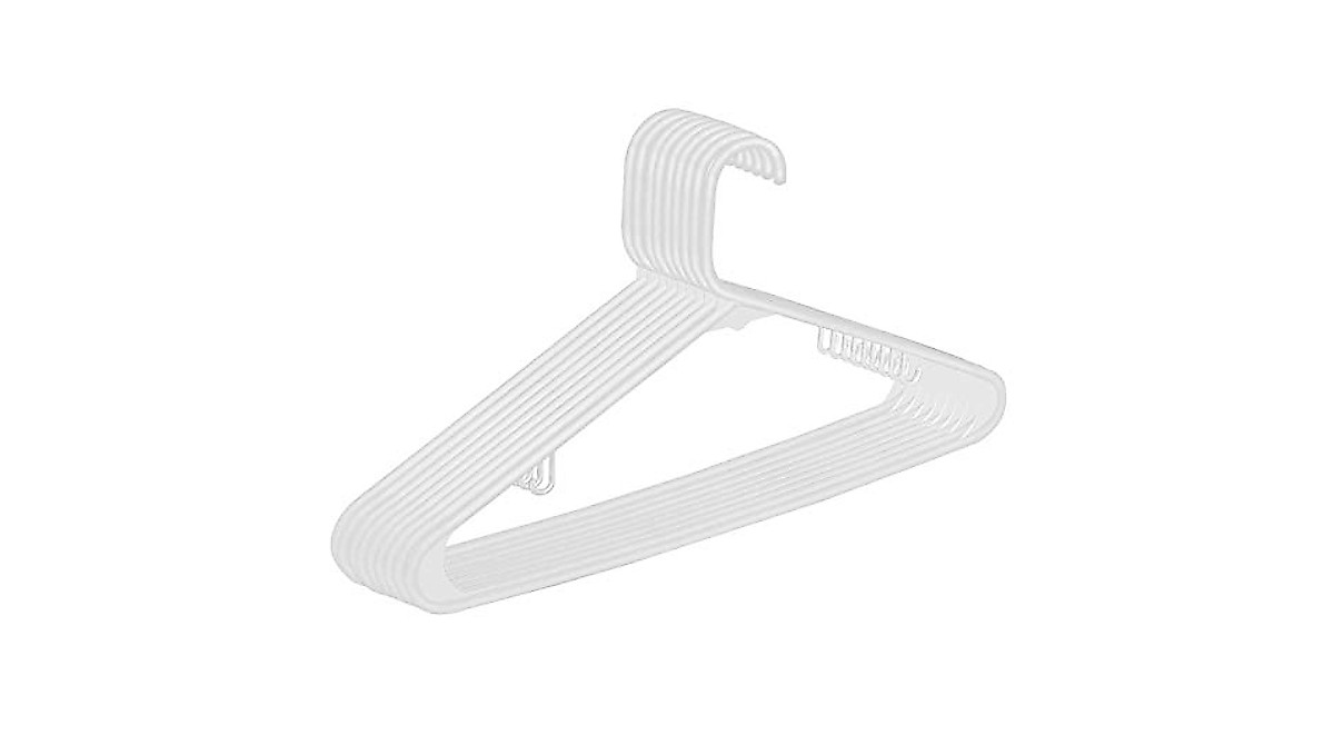 White Plastic Hangers 100 Pack | Durable Closet Organization