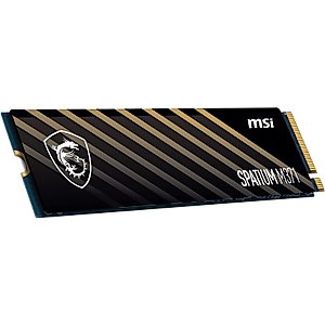 MSI SPATIUM M371 NVMe M.2 500GB SSD 500GB Hard Drive (Gen3x4, 1.3, Size 80 mm x 22 mm x 2.15 mm, Read 2200 MB/s, Write 1150 MB/s), N. Black