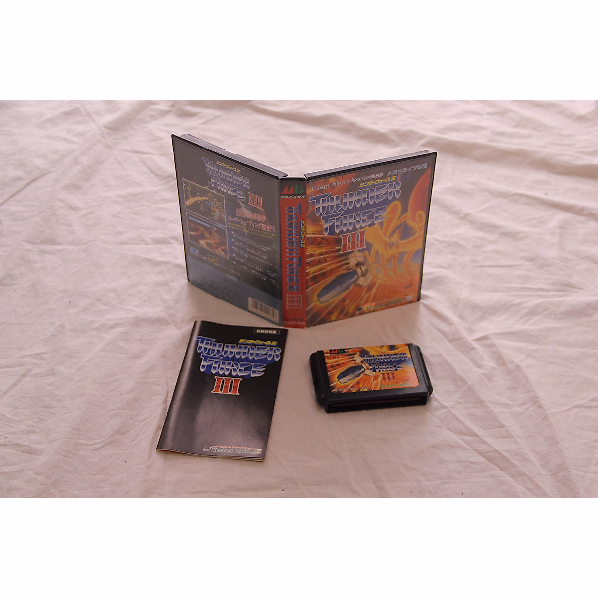 Thunder Force III SEGA Mega Drive Japan Original with Manual Game T-18013