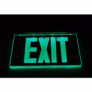 NICOR Lighting LED Emergency Exit Sign, Mirrored with Green Lettering (EXL2-10UNV-AL-MR-G-2)