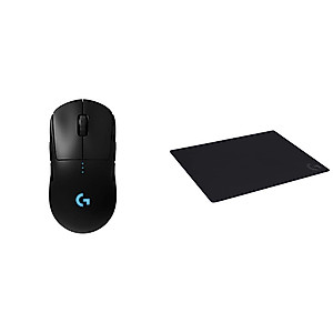 Logitech G Pro Wireless Gaming Mouse with Esports Grade Performance Logitech G640 Large Cloth Gaming Mouse Pad, Optimized for Gaming SensorsMac and PC Gaming Accessories, 460 x 600 x 3 mm