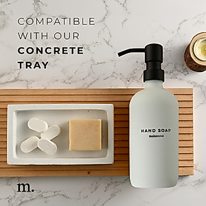 MaisoNovo Bathroom Soap and Lotion Dispenser Set - White Glass Black Pumps x 2-4 Mixed Pack Foaming Hand Soap Refill Tablets