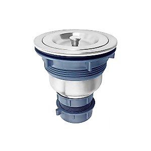 Qrity Kitchen Sink Drain Assembly Kit 110mm, Stainless Steel Sink Basket Strainer, Removable Waste Basket/Sealed Lid