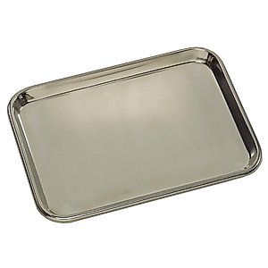 Grafco Metal Instrument Tray, Medical & Surgical Mayo Tray, Stainless Steel, Medium, 3261