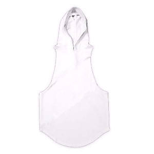 Muscle Killer 3 Pack Men's Workout Hooded Tank Tops Bodybuilding Muscle Cut Off T Shirt Sleeveless Gym Hoodies (Black+Gray+White, X-Large)