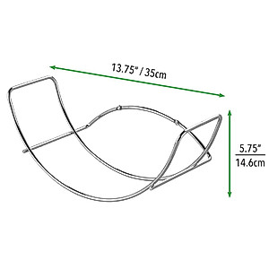 mDesign Modern Decorative Metal Bathroom Wall Mount Towel Rack Organizer for Storage of Bath Sheets, Washcloths, Hand or Face Towels - 2 Pack - Chrome