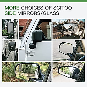 SCITOO Replacement Mirror Glass Driver Side Compatible with 1999-2006 for Chevy Silverado Pickup 2007 for Chevy Silverado Pickup 2000 for Chevy Suburban 2001-2006 for GMC Yukon XL for GMC Sierra