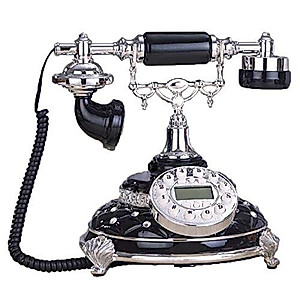 Telephone Vintage Craft Phones Home Fixed Telephone Business Office landline 252424cm (3 Colors Available) (Color : White) (Black)