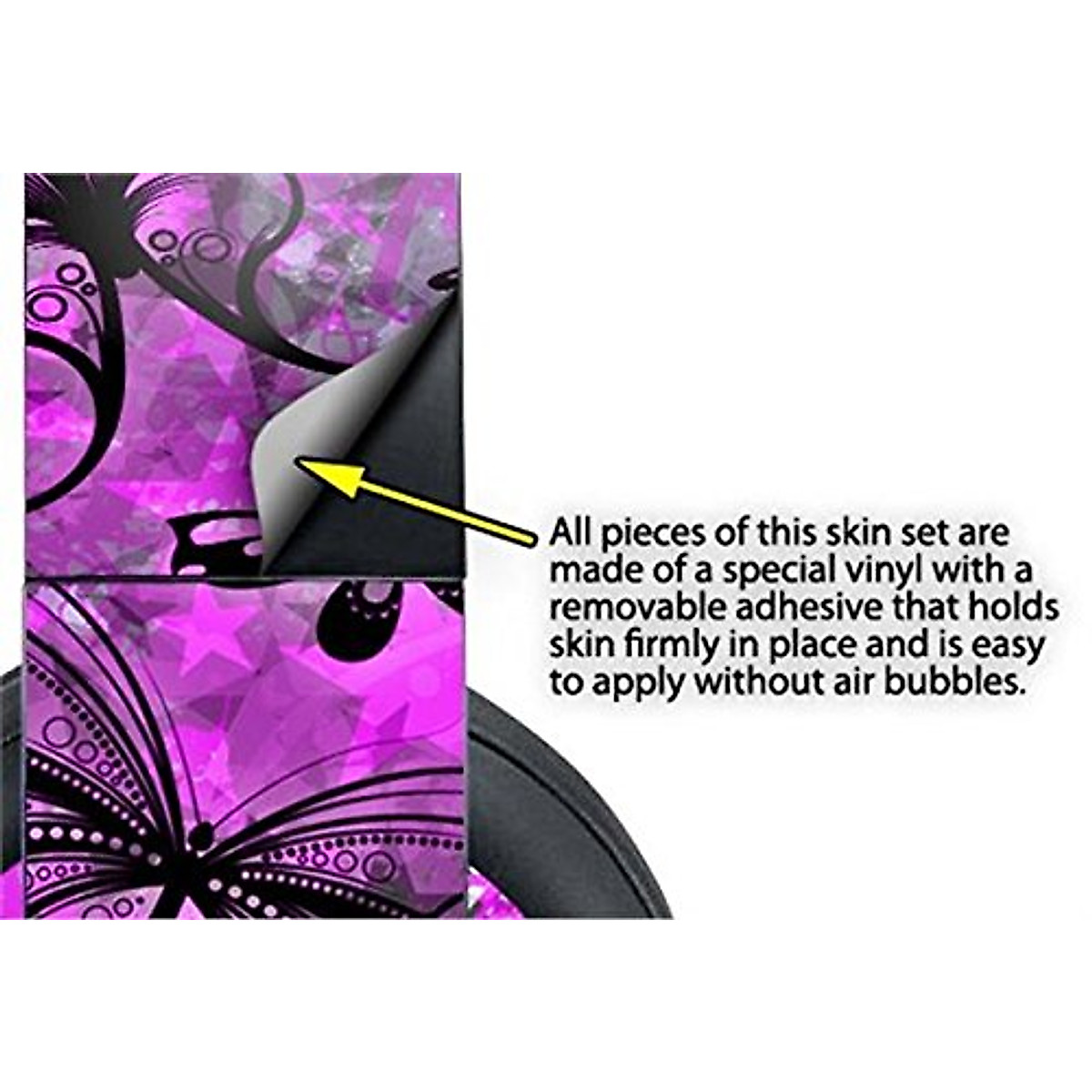 Vinyl Decal Skin Wrap compatible with Original Sony PlayStation 4 Gold Wireless Headphones Butterfly Graffiti (PS4 HEADPHONES NOT INCLUDED)