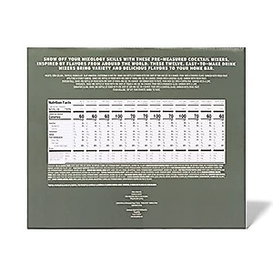 Thoughtfully Cocktails, Global Cocktail Mixer Set, Vegan and Vegetarian, Flavors Margarita, Moscow Mule and More, Set of 12 (Contains NO Alcohol)