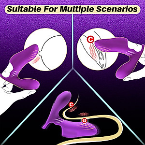 Dual Motors Finger Sex Toy with G spot Clitoris Vibrator, Couples Women Adult Sex Toys, Vibrating Mini G spot Clitoral Nipple Couple Vibrator Stimulator, Female Vibrators for Woman Her Game Pleasure