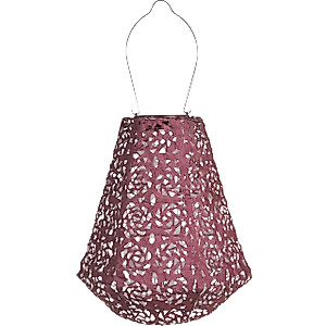 Allsop Soji Stella - Prism - 11" Outdoor Solar Lantern - Metallic Orchid