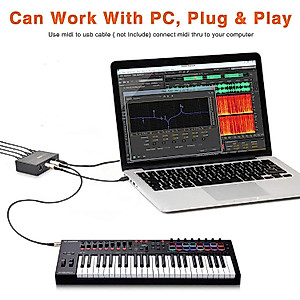 CAMOLA MIDI Thru 6 Box USB MIDI Interface 1-in 6-out MIDI Thru Box MIDI Splitter