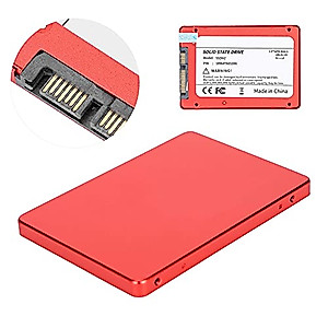 Garsentx 2.5inch SSD Red High Speed Metal Hard Drive for Desktop Computer Laptops PC, Portable SSD 8GB-2TB External Solid State Drive, for Linux/WinXP/Win/7/8/10(32GB)
