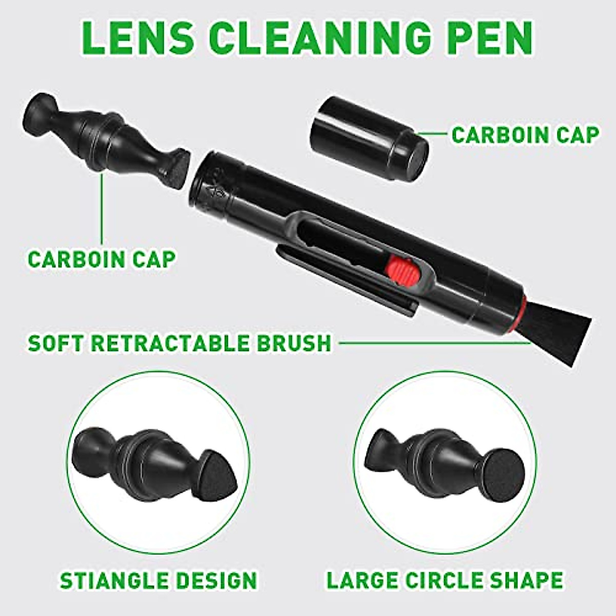 REFLYING Camera Cleaning Kit, Lens Cleaning Kit with Camera Lens Cleaner 20ml,Sensor Cleaner 10ml,Lens Cleaning Pen,16mm Sensor Cleaning Swabs for APS-C DSLR,Cleaning Cloth