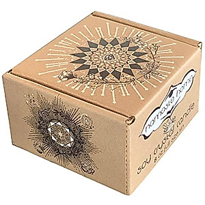 Aries Candle,Aries Gift, Zodiac Candle, Astrology Gift, Handmade Candle with Crystals, Rose Petals, Lavender Buds (8 oz)