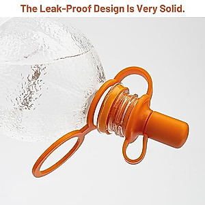 Silicone Baby Water Bottle Cap, Bottles Top Spout Adapter Replacement for 28mm Standard Water Bottles, for Kids and Adults, Protects Kids Mouth - BPA Free - 4 Pack