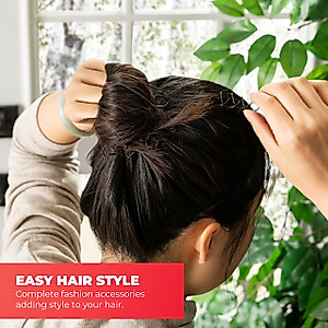 Hawwwy Bobby Pins - 8 Pack - Light Brown - 2 Inches - Beautiful Twist Hair Accessories for Women and Kids - Easy Bobby Pins for Fast and Secure Buns, Messy Styles, and Updos