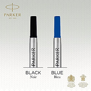 Parker Rollerball Pen Ink Refill Fine Black QUINK Ink 1 Count