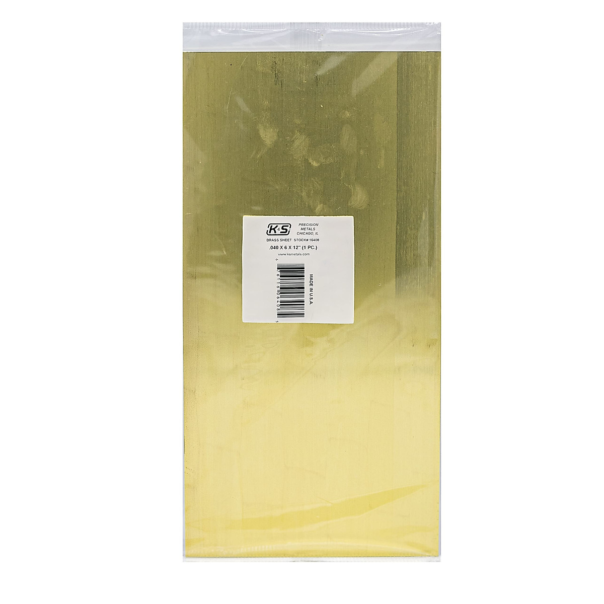 K&S Percision Metals 16408 Brass Sheet Metal Rack, 0.040" Thickness x 6" Width x 12" Length, 18 Gauge, 3 pc, Made in USA