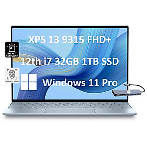 Dell XPS 13 Thin & Light Business Laptop (13.4" FHD+, Intel 10-Core i7-1250U, 32GB DDR5 RAM, 1TB SSD), Long Battery Life, Thunderbolt 4, Webcam, Backlit, Fingerprint, Wi-Fi 6E, IST HUB, Win 11 Pro