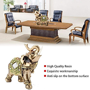 Jarchii Feng Shui Elephant Statue, Retro Figurines Collectible Wealth Lucky Elephant Sculpture Perfect for Home Decor Office Decoration Gift（s M L）(#1)