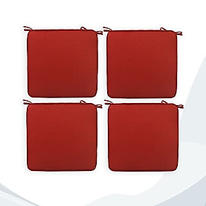 Sunshine Outdoor Patio Chair Cushion Outdoor Seat Cushions for Patio Furniture 20x20x2.8 inch Set of 4 Red