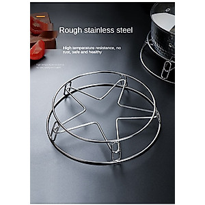 Multifunctional Kitchen Supplies, Household Heat Insulation Pad, Pot Holder, Stainless Steel Pot Rack, Countertop Rack, Steam Rack (Double layer)