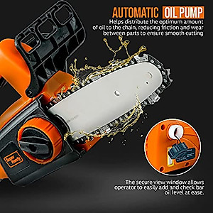 SuperHandy Trailer Dolly Electric Power 3600LBS Max Trailer Weight, 600LBS Max Tongue Weight & Chainsaw Mini 8-Inch Cordless Electric 20V 2.0Ah Lightweight [Bundle Deal]