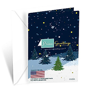 Christmas Card Sister and Brother In Law (Husband), Prime Greetings, Made in America, Eco-Friendly, Thick Card Stock with Premium Envelope 5in x 7.75in, Packaged in Protective Mailer