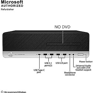 HP EliteDesk 800 G3 SFF PC (RGB), Intel Core i7-7700 up to 4.0 GHz, 32GB DDR4, 1TB SSD, 500GB HDD, WiFi, DVD, Bluetooth, Windows 10 Pro 64 Bit(Renewed), Black