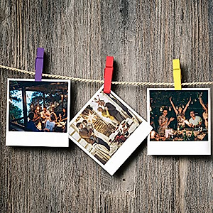 NUTJAM 100 Pack Mini Clothespins,3.5 X 0.7 MM Clothes Pins, Wooden Small Clothes Clips for Photos, Clothesline, Bag, Crafts, Art Wall, Pictures(Multicolor)