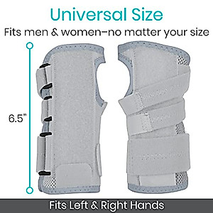 Vive Carpal Tunnel Wrist Brace (Left or Right) - Arm Compression Hand Support Splint - for Men, Women, Kids, Bowling, Tendonitis, Arthritis, Athletic Pain, Sports, Golf - Universal Adjustable Fit