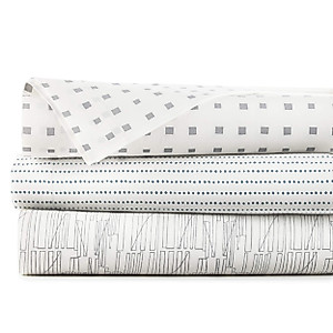 City Scene - Full Sized Sheets, Cotton Percale Bedding, Crisp & Cooling Home Decor (Radius, Full)