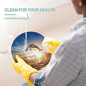 Ocean Sea Dolphin Jumping Glass Cutting Board Round Kitchen Decorative Chopping Blocks Mats Food Tray for Men Women