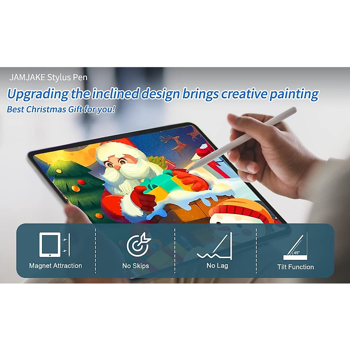 Stylus Pen for iPad 9th&10th Generation - 5X Fast Charge Digital Pen - Compatible with 2018-2023, Apple iPad Pro 11/12.9 Inch,iPad 6-10 Gen,iPad Mini 5-6 Gen,iPad Air 3-5 Gen-White