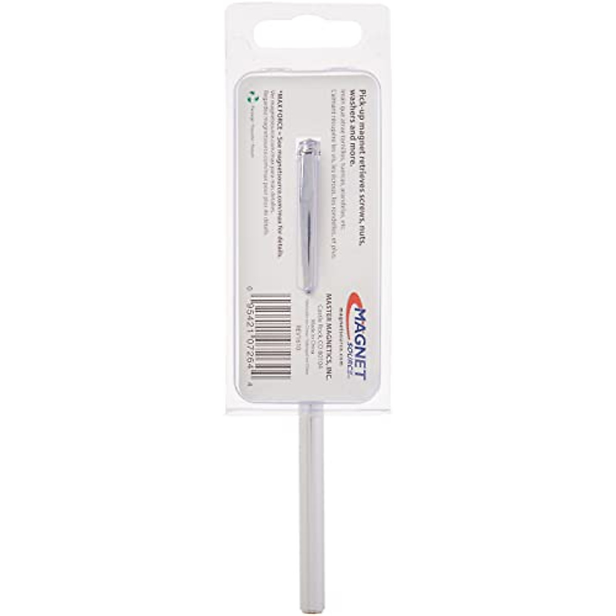 Master Magnetics 07264 Pocket Magnetic Pick-Up Tool, Ferrous Tester Magnet, 5.75" Length, 2 lb Hold