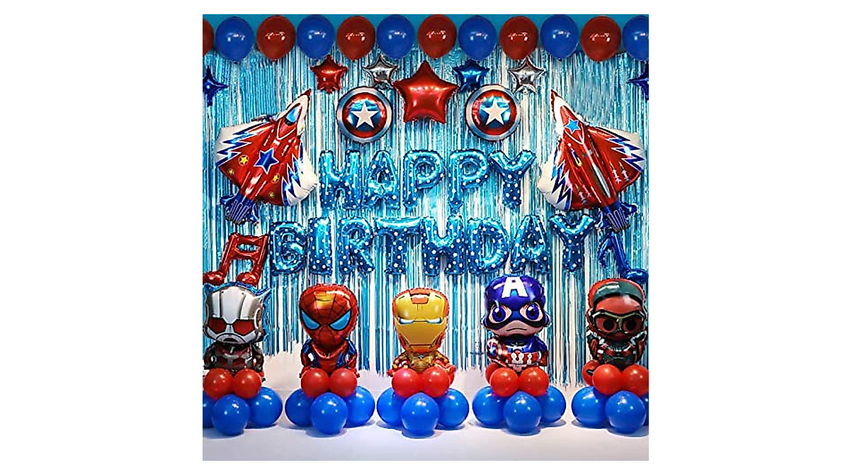 Superhero Birthday Party Decorations - 72 Pack Set