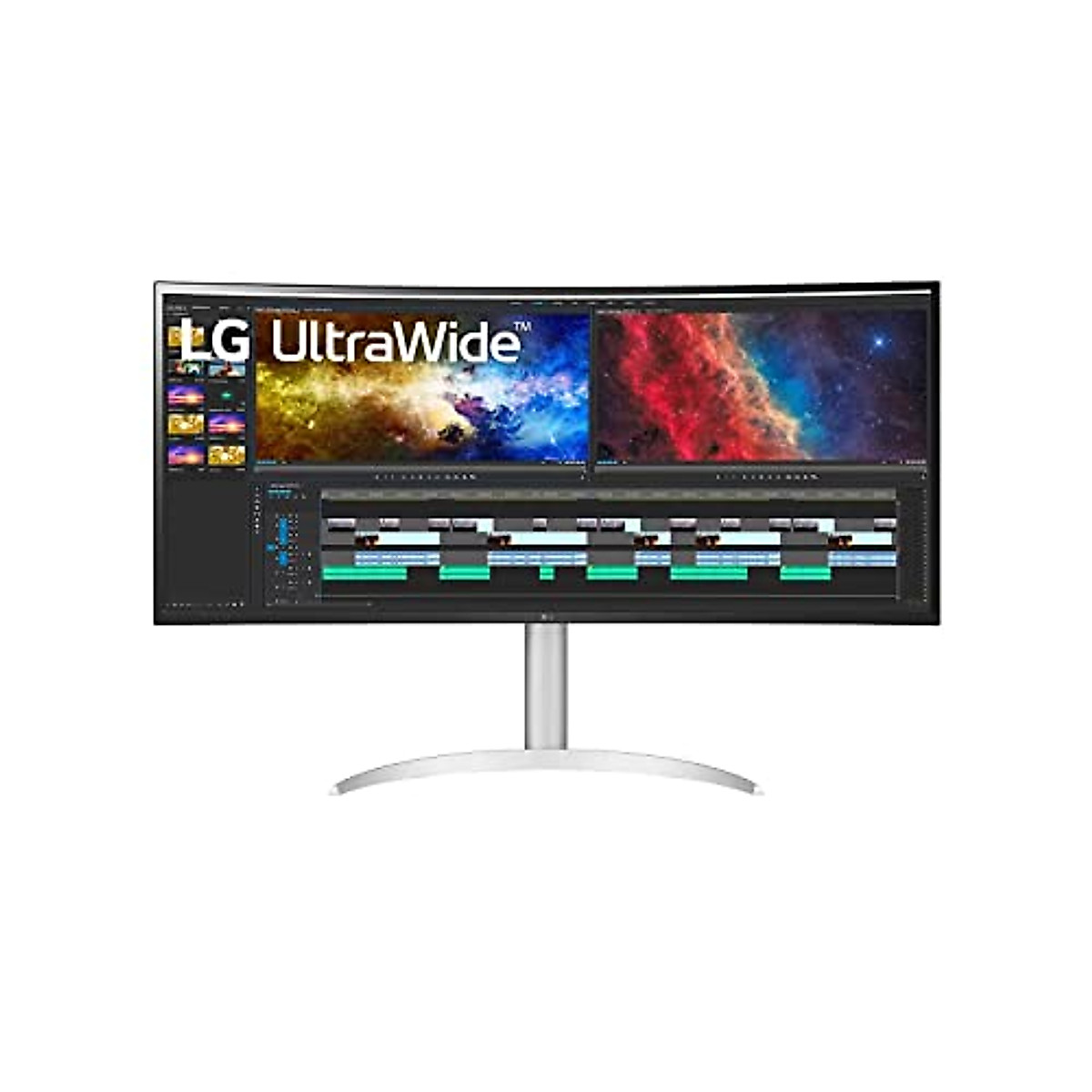 LG 37.5” 38BP85C-W 21:9 QHD+ UltraWide™ Curved Monitor with HDR10, USB Type-C™, and AMD FreeSync™, Black