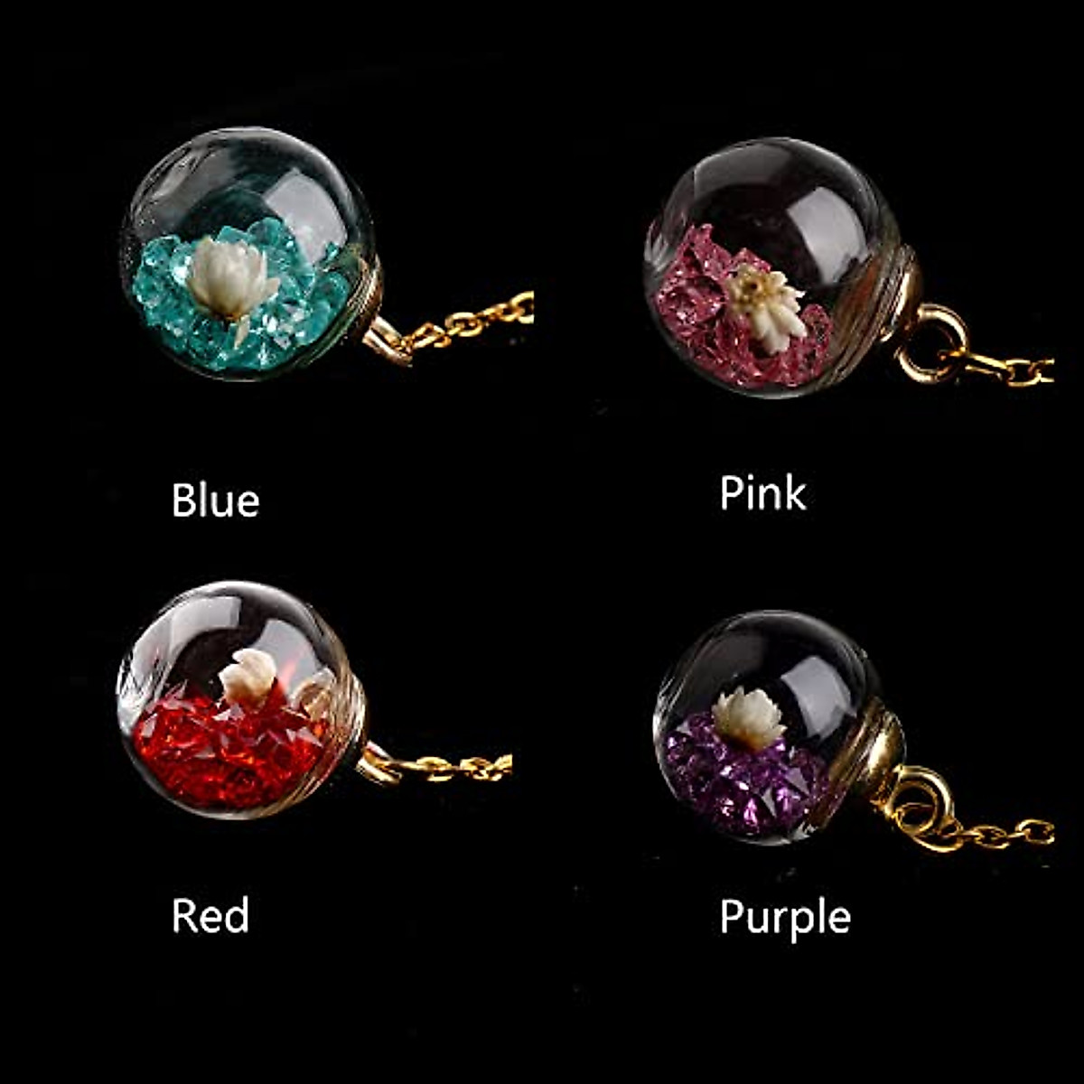 Metal Feather Bookmark,Vintage-Style Metal Feather Bookmark Gifts, Handmade 3D Butterfly and Dried Flower Bead Charms, A Suitable Gift for Women, Girls, Teacher and Readers. (Golden Feather Blue Ball)