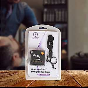 FORGICA-Barber Straight Razor Gift For Men Professional Straight Edge Razor for Men 100 Derby Blades